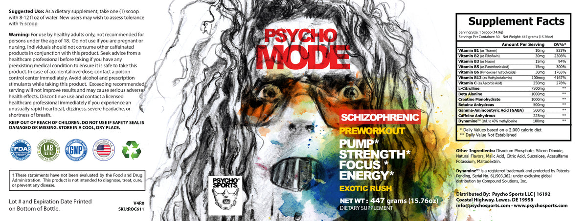 Psycho Mode Schizophrenic - Exotic Rush – Psycho Sports LLC